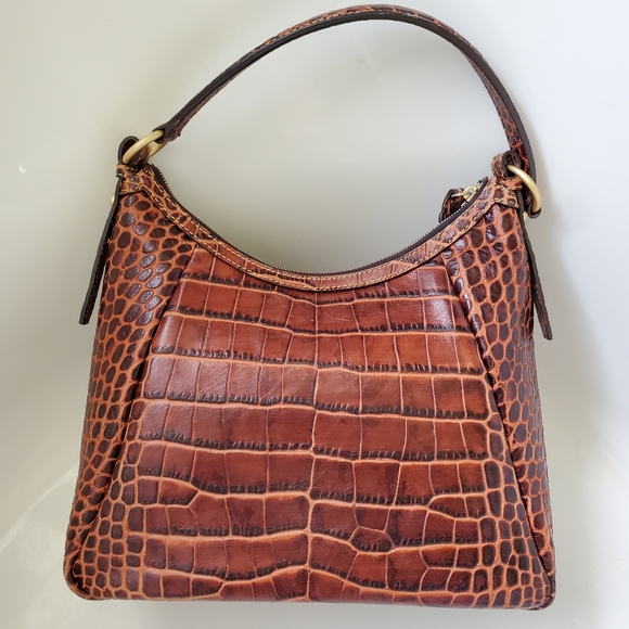 Dooney & Bourke | Bags | Dooney Bourke Brown Croco Embossed Leather ...